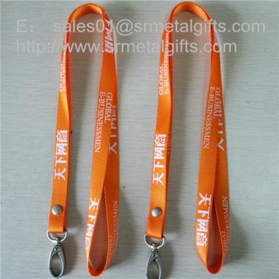 China Sleutelkoord van de bedrijfs het promotie nylon halsriem met klinknagel, klinknagel nylon linten, Te koop