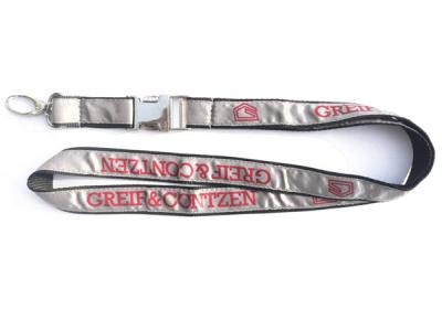 China Deluxe double layered satin lanyards, satin label overlaid lanyard for sale