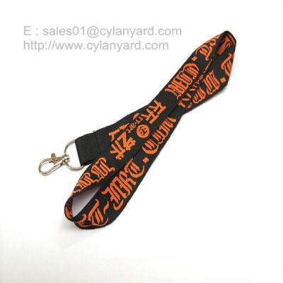 China Wholesale woven lanyard with embroidered logo and metal clip for sale