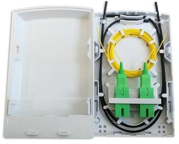 Quality 2 Ports Optical Termination Outlet Box For SC Simplex Or LC Duplex for sale