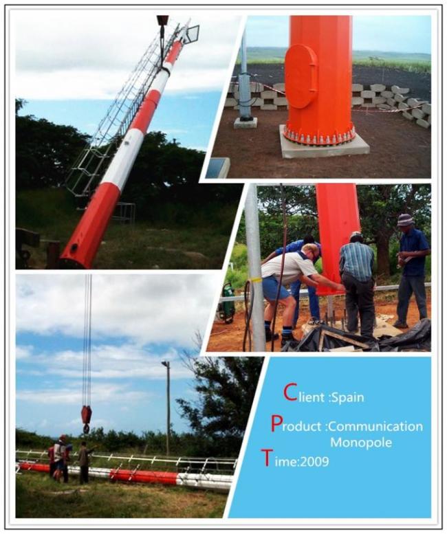 Electrical Power Poles Outdoor Lighting Pole For 69kv Transmission , 50ft 60ft 70ft Available 0