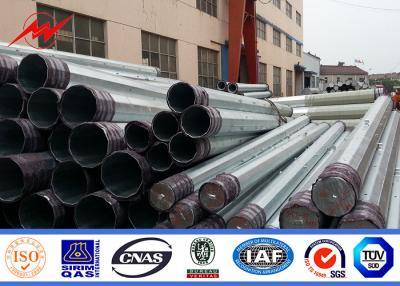 China 18M Class B Type Electrical Power Pole 6mm Thickness With Stepped Bolt Grade 4.8 Bitumen for sale