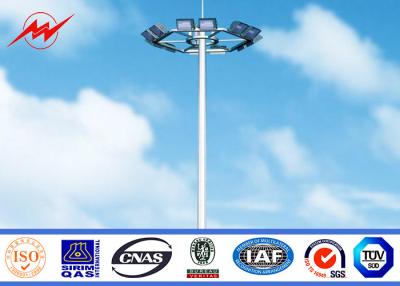 China Conical Painting 35M  High Mast Pole for Seaport Lighting with Winch for sale