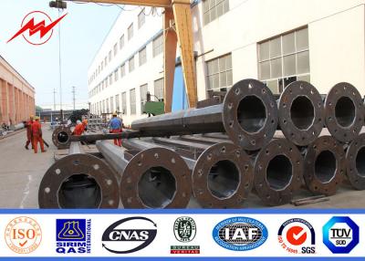 China Typical Headframe 45m Conical Galvanized High Mast Pole For Upto 64 Flood Lighting Fixtures for sale