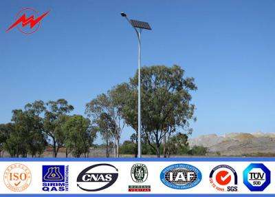 Powder Coating 12m Single Arm Galvanized Steel Pole for Street Lighting
