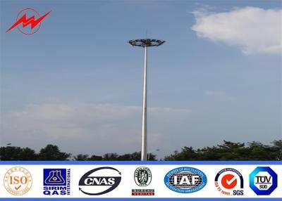 China 30m multisided hot dip galvanized high mast pole with lifting system for sale