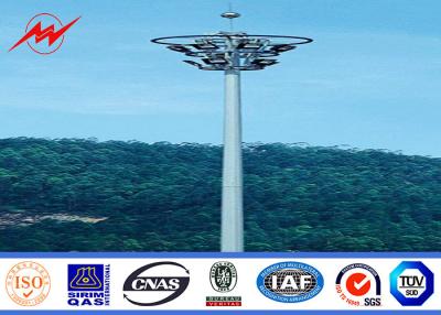 China 30m Q235 HDG galvanized High Mast Pole with 400w HPS lights for sale