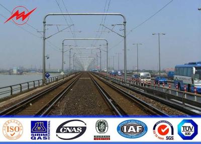 China Conical type electric power pole 2.75mm thickness steel plate three sections for sale