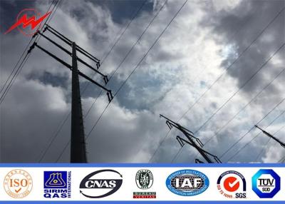 China 14m Beerdigungs-Drehungs-Stahlstrommast-röhrenförmiges dreieckiges eckiges Gitter Bitumen-Gr65 zu verkaufen