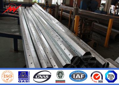 China Welding Tapered 33M Galvanized Steel Street Lighting Pole With Powder Painting for sale