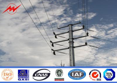 China 132kv 16m 3mm thickness electrical power Steel Utility Pole for transmission line for sale