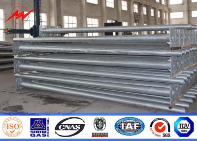 China 16sides 70ft 135kv voltage Steel Utility Pole for sub stational distribution line with steel top plate for sale