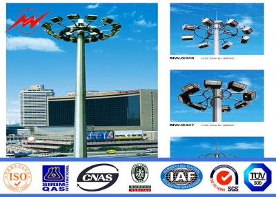 China High Strength 3 Sections White Steel Decorative Street Light Pole Anti Rust for sale