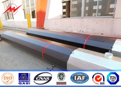 China Double Cross Arm Round 69kv 10m joint type Steel Utility Pole Explosion - proof for sale