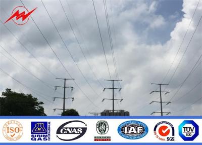 China 132KV Medium Voltage Galvanized Transmission Line Pole Anti Rust 3-15m for sale