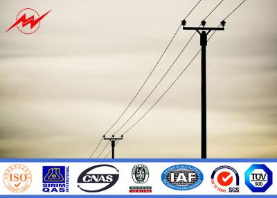 China Octagonal Double Circuit Electrical Galvanized Steel Pole Approved for sale