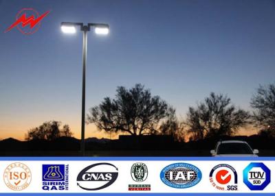 China 14m Galvanized High Mast Outdoor Lamp Pole IP 68 Black Surface Color for sale
