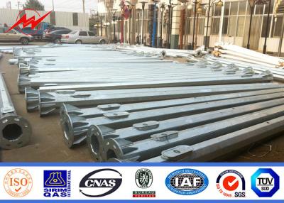 China Single Arm 6M Traffic Light Pole Octagonal Shape With Hot Dip Galvanization 11M Cross Arm for sale