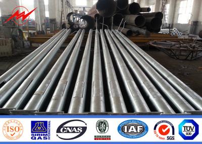 China 69KV 11m Roadside Tubular Street Light Pole With Advertisement Banner for sale