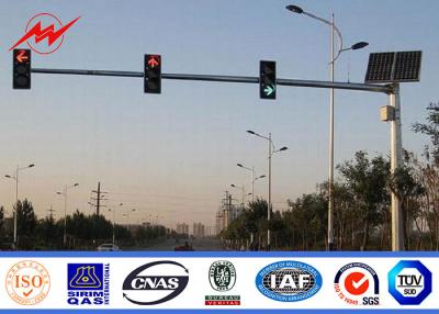 China OEM Hot Rolled Steel Powder Coated Traffic Light Pole For Road Lighting for sale