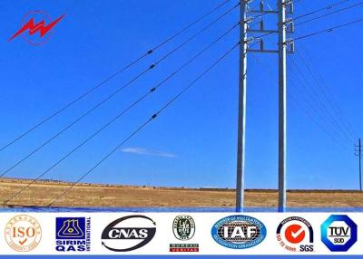 China 12m 800Dan Galvanised Steel Poles Transmission Line Poles With Stepped Bolt for sale