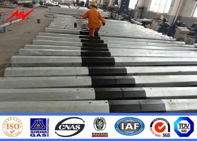 China 9m 11m Steel Poles Galvanized Steel Pole with bitumen for sale