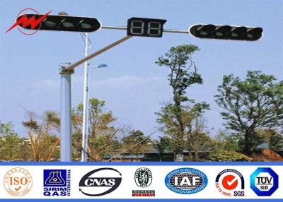 China Galvanized Electric Light Pole Double Arm Popular Street Lighting Pole for sale