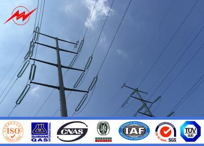 China HDG 18m Height 16 sides Three Sections Steel Utility Poles 13.8KV Transmission Line use for sale