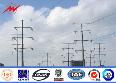 China Round 5mm 20m High Mast Lighting Poles With 2 Cross Arm For Power Distribution for sale