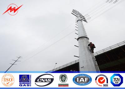 China Conical Section Galvanized Steel Utility Poles 13m 800DAN With ASTMA 123 for sale