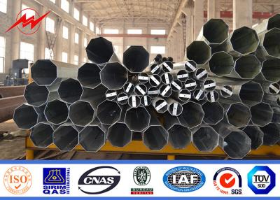 중국 강철 전봇대 10kV - 220kV 수용량 다각형 16m에 의하여 800 DaN 직류 전기를 통했습니다 판매용