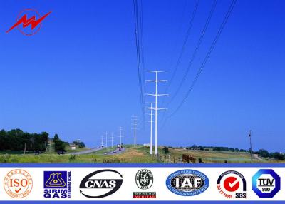 China Hot Dip Galvanized Steel Utility Pole 86um Electrical Power Line 1mm - 30mm for sale