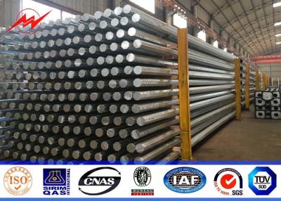 China Polygon Section Galvanized Steel Utility Poles 14m 1500Dan With ASTMA 123 for sale