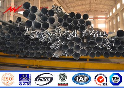 China Powder Painting 12M Galvanised Steel Poles 1.8 Safety Factor Steel Transmission Poles for sale