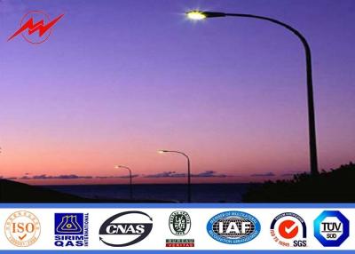 IP65 Hot Dip Galvanization Street Light Poles , Road Electric Light Pole