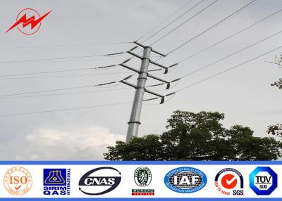 China Round Steel Power Pole Multi - Pyramidal Distribution Line Electric Utility Poles for sale