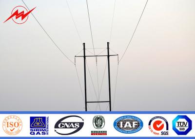 China 33kv Transmission Line Galvanised Steel Poles For Power Distribution ISO Approval for sale