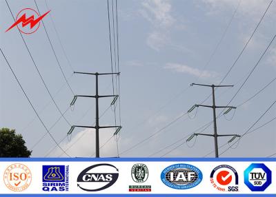 China Utility Galvanised / Galvanized Steel Pole For Electrical Power Transmission Line for sale