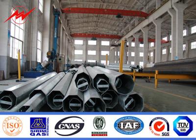 China Shockproof Galvanised Steel Transmission Poles / Straight Pole Tolerance +/-2% for sale