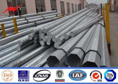 China Power Distribution Line Steel Transmission Poles +/- 2% Tolerance ISO Approval for sale