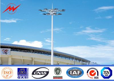 China 26m Q345 Customized Galvanized High Mast Light Pole With Lifting Systems for sale