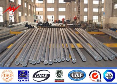 China Octagonal 110KV Galvanized Steel Electric Power Pole With Bitumen 15 Years Warranty for sale