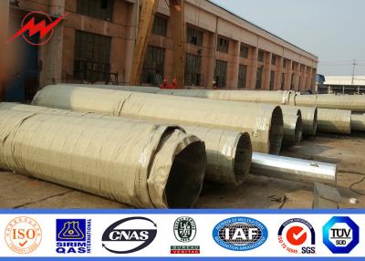China Multi Side 69 KV Galvanized Steel Pole Tubular Steel Structures With Bitumen for sale