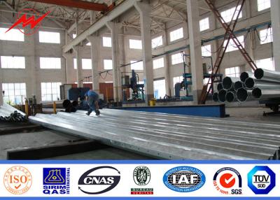 China Hot Dip Galvanized 40ft Metal Utility Poles Octagonal Shape Yield Strength 50ksi for sale