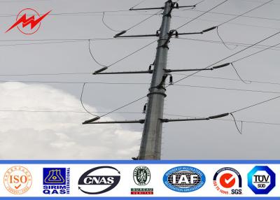 China Power Line 11m 8KN Electrical Power Pole With Galvanizing Surface Treatment for sale