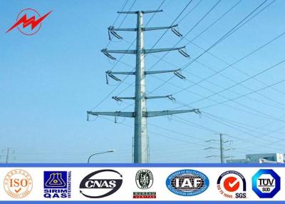 China BV 11.8m - 1250dan Galvanized Steel Light Pole / Utility Pole With Climbing Rung for sale
