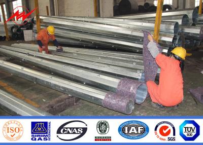 China Signle Circuit Galvanised Steel Utility Mast Pole With Hot Dip Galvanization for sale