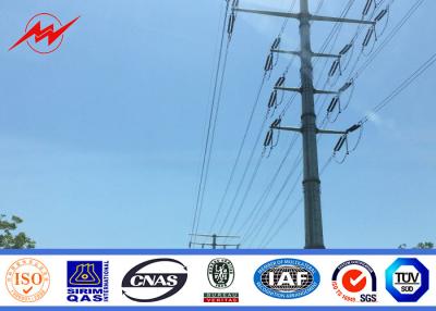 China 33kv Power Transmission Poles + / -2% Tolerance Transmission Line Steel Pole Tower for sale