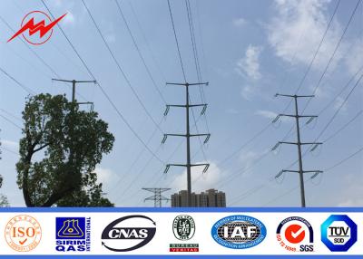 China AWS D 1.1 230 Kv Telescopic Steel Tubular Electric Power Pole With Cross Arm for sale