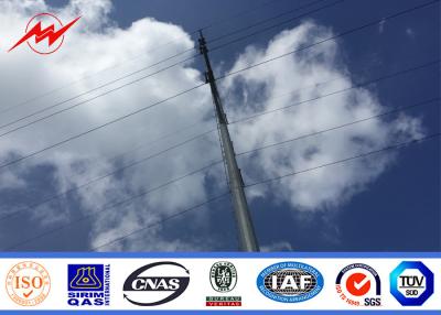 China 25m Galvanized Electric Power Transmission Steel Pole / Steel Tubular Pole for sale